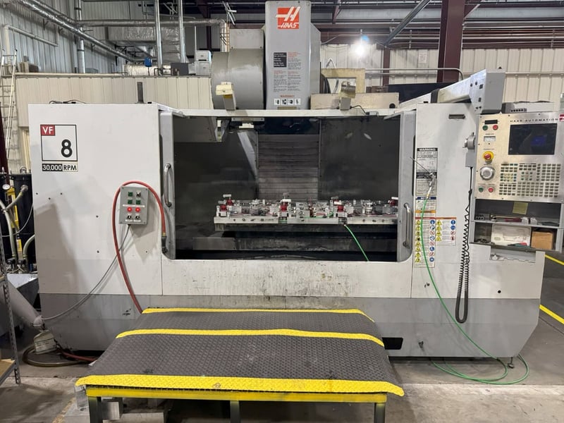 Haas #VF-8D, vertical machining center, w/Chip Auger, 64" X, 40" Y, 30 ...