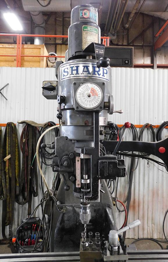 Sharp, CNC vertical mill, 10" x51"tbl., 3 HP, 16" X, 32" Y, 16" Z, R-8 ...