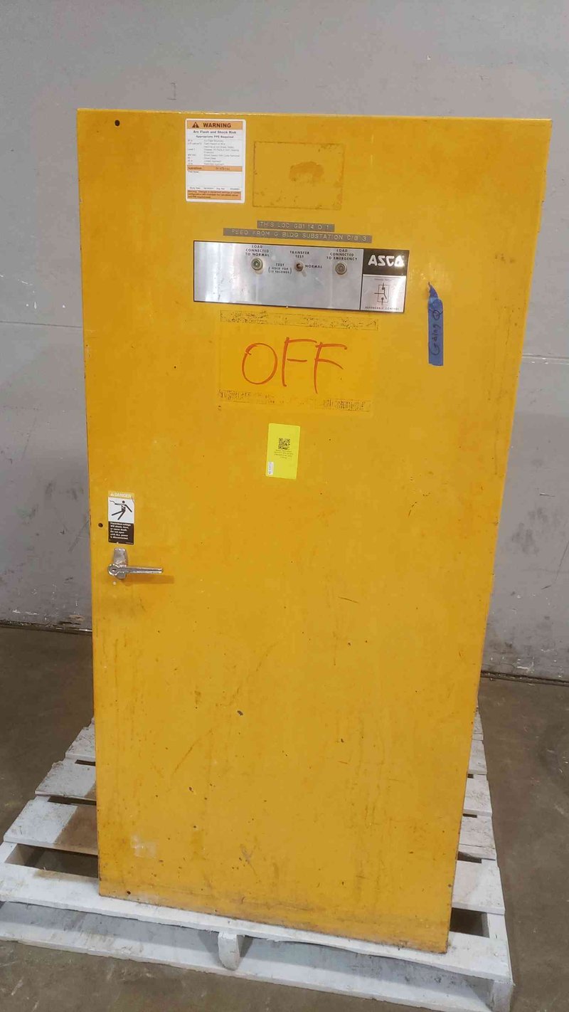 600 Amp. ASCO E940360097XC, Automatic Transfer Switch, 480Y/277 Volts ...