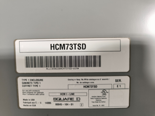 400 Amps, Square D, HCM32734, HCM I-Line Panelboard, 600 VAC, 42 Space ...