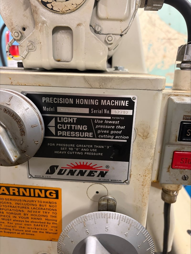 Sunnen #MBB-1660, honing machine, 0.060 to 6.5" bore diameter, 1/8" to ...