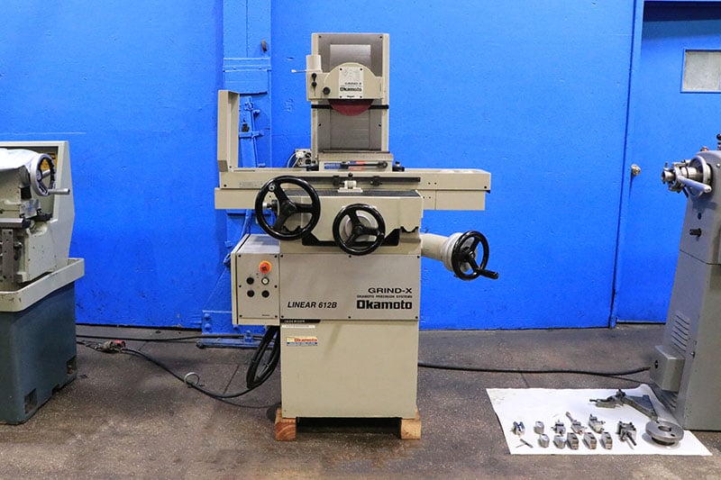 6" x 12" Okamoto #Linear-612B, hand feed surface grinder w/ roller ...