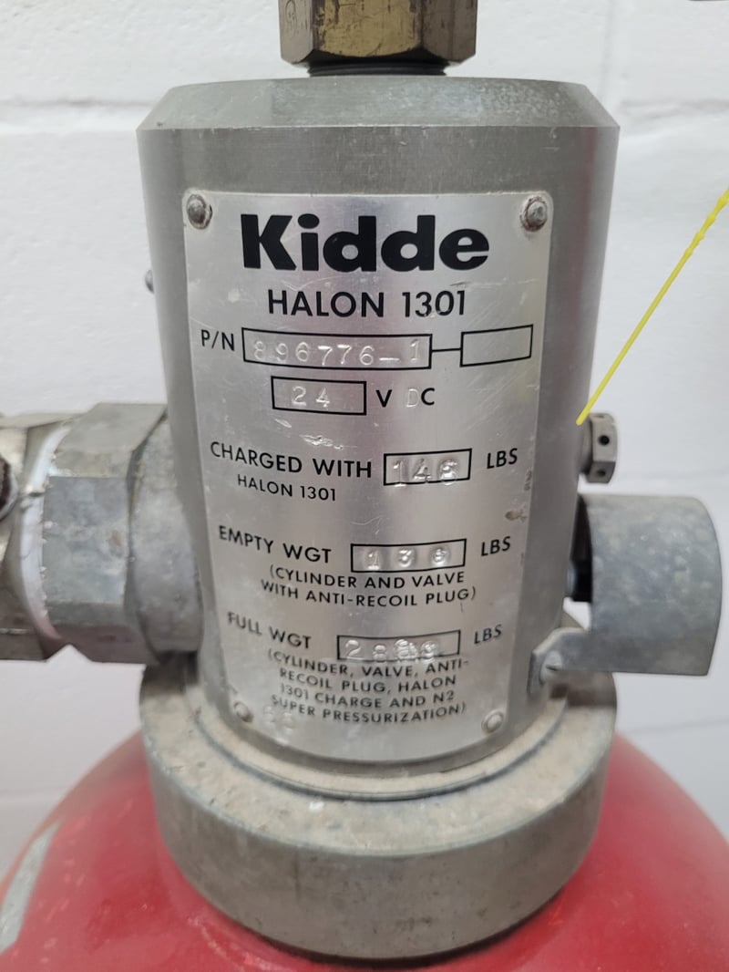 146 lbs KIDDE HALON 1301 - Fire Suppression Cylinder For Sale | Surplus ...