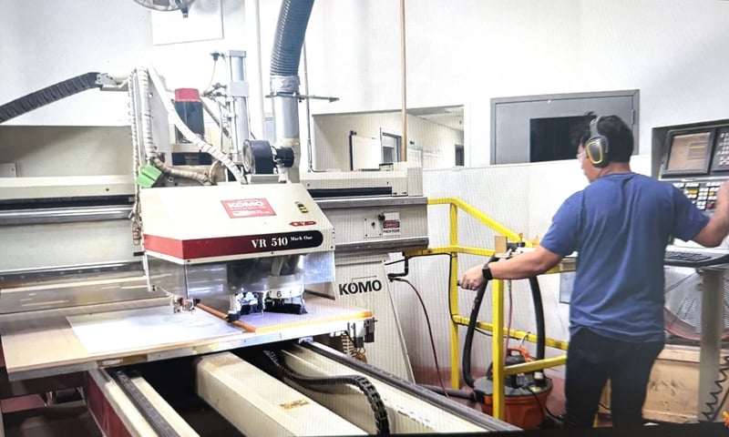 Komo #VR510, Mach One 3-Axis CNC router, Fanuc controls, router spindle ...