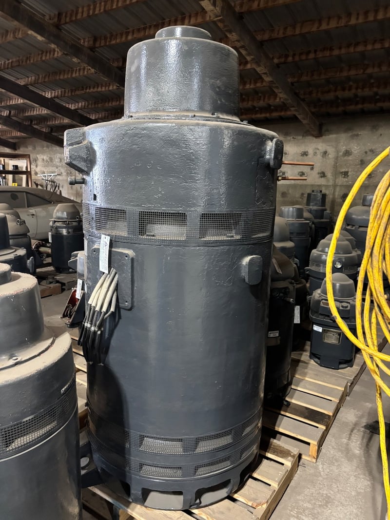 900 HP 1185 RPM General Electric, Frame 6339P30, WP1 VHS, vertical ...
