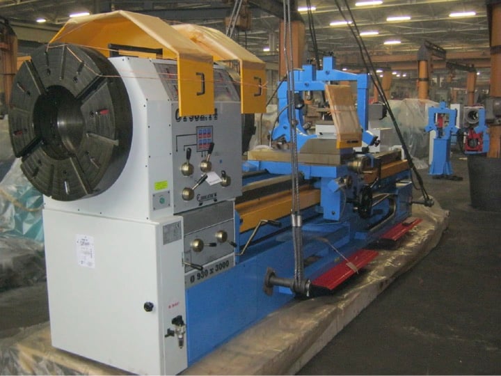 36" x 120" Poreba #TR2-960/360/3M, 14" spdl. bore, 2 steadys, (2)4-Jaw ...