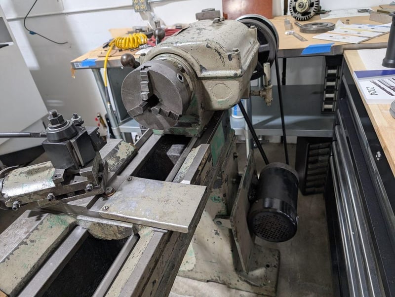12" x 24" Sebastian #12x24, manual shop engine lathe, 6" 3-jaw chuck, 1 ...