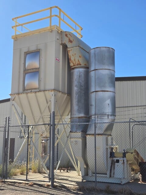 18000 cfm Mac Process #96LST144, Baghouse Dust Collector, 1807 sq.ft ...