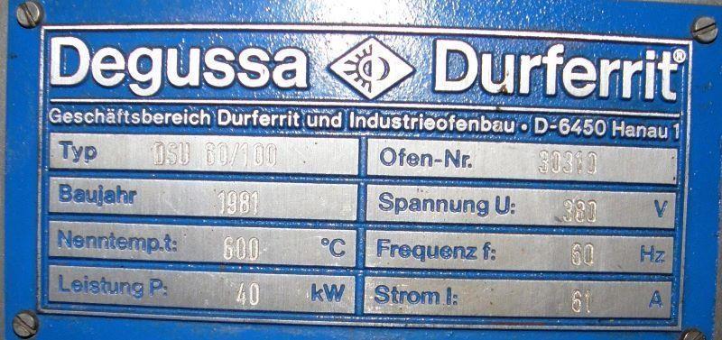 24" diameter x 48" Deep Degussa Durferrit, steam tempering furnace ...