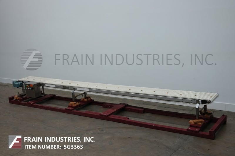 18" wide x 20' long, Span Tech #ST, Stainless Steel, flexlink belt ...