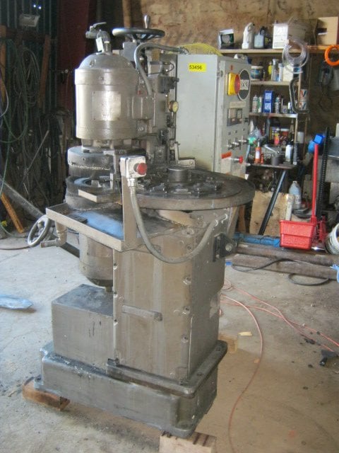 Besly #905/12/303, vertical opposed disc grinder, 12" wheels, 5 HP, 480 ...