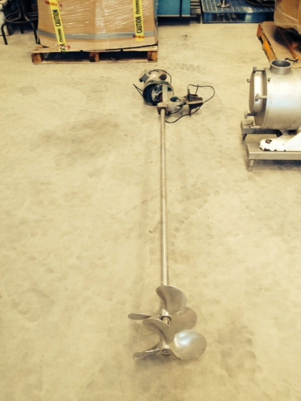 .33 HP Lee #RG-4, clamp-on agitator, 115/230 V., 1725 RPM motor into ...