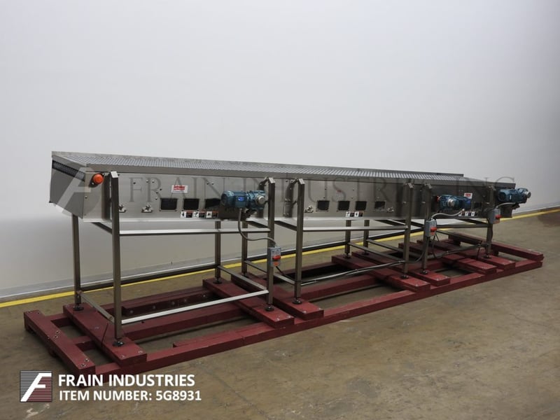 34" wide x 20' long, Intralox #ARB, activated roller belt conveyors ...