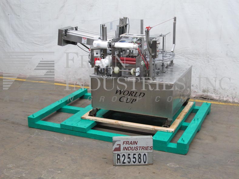 World Cup #2 up, 16 pocket, rotary cup denester, filler, heat sealer ...