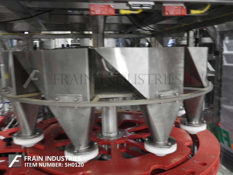 All-Fill #R, twin head, 18 station, rotary powder filler with worm ...