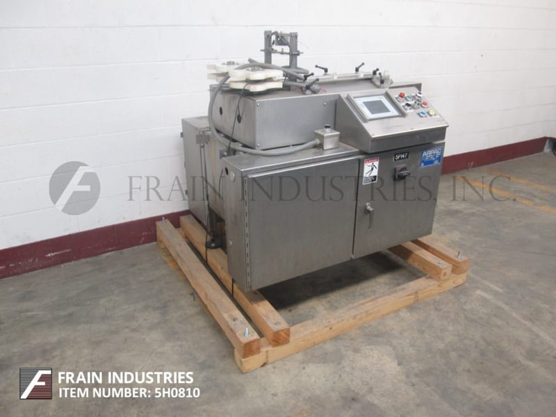 Arpac #70LS, lugged infeed conveyor, with dual star wheel indexing, AB ...