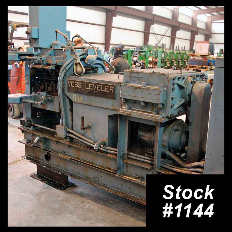 20" x .036" Voss, backed up roller leveler, 23 work roll,.875 roll ...