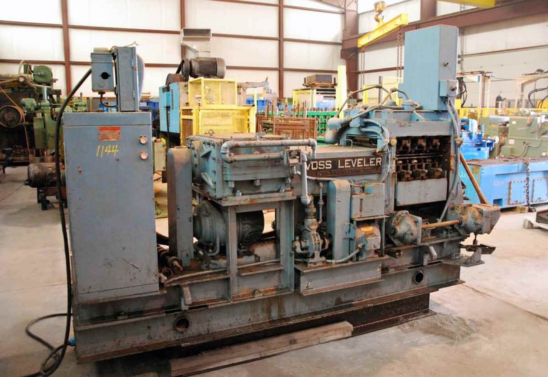 20" x .036" Voss, backed up roller leveler, 23 work roll,.875 roll ...