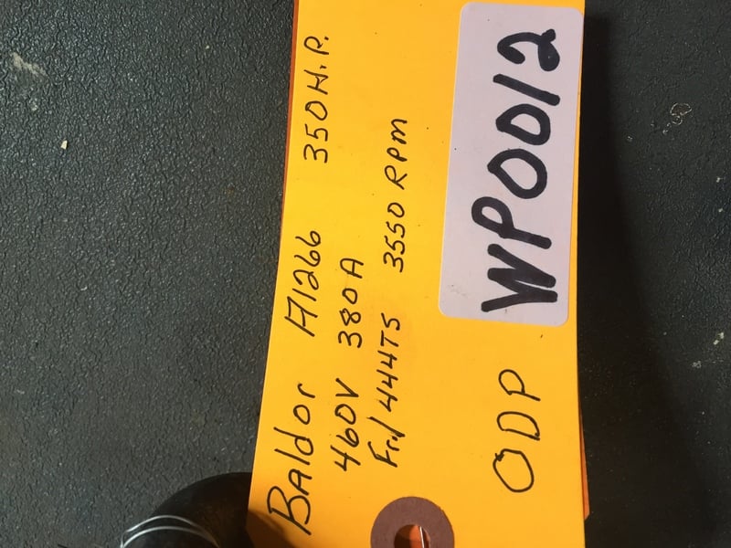 350 HP 3550 RPM Baldor, Frame 444TS, ODP, 380 amp, 460 Volts for Sale ...