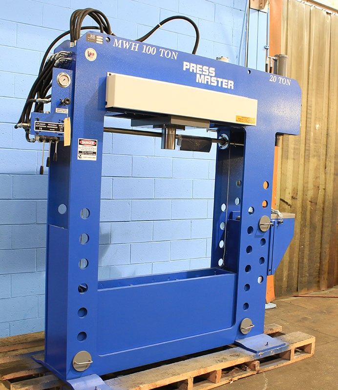 100 Ton, Press Master #HFBP-100/20MWH, H-frame, 16" stroke, 10 HP ...
