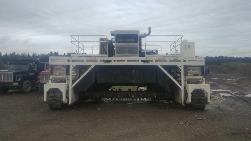 Scarab #18HYD-360-D4, 18' Compost Windrow Turner, 60 HP CAT Diesel ...