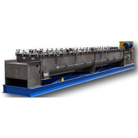 Andritz #DA30-21, Stainless twin agitator mixer/pug mill, 30 HP, unused ...