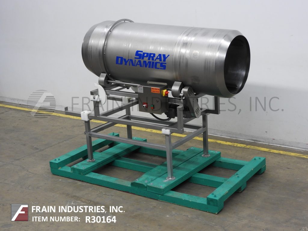 Stainless Steel, continuous motion, rotary ribbed coating drum, 30" ID ...