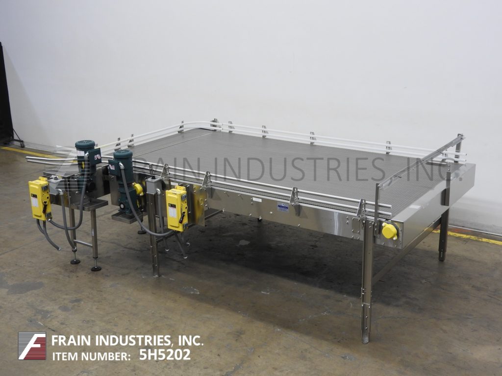 72" W x 120" L Nercon, Stainless Steel, belt accumulation table ...