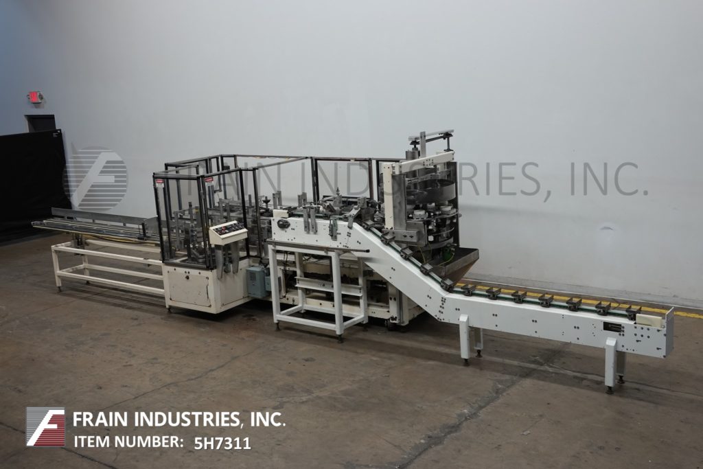Adco, automatic, continuous motion, vertical, hot melt glue cartoner ...