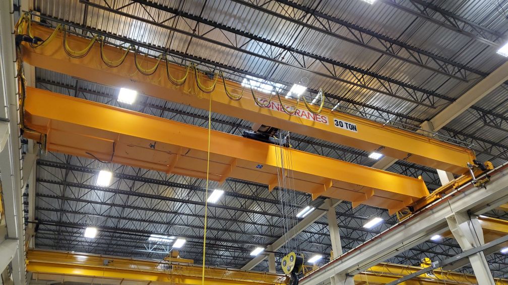 30 Ton, Kone, 47' 6" Span, 31' lift, pendant, VFD all motions, 2014 ...