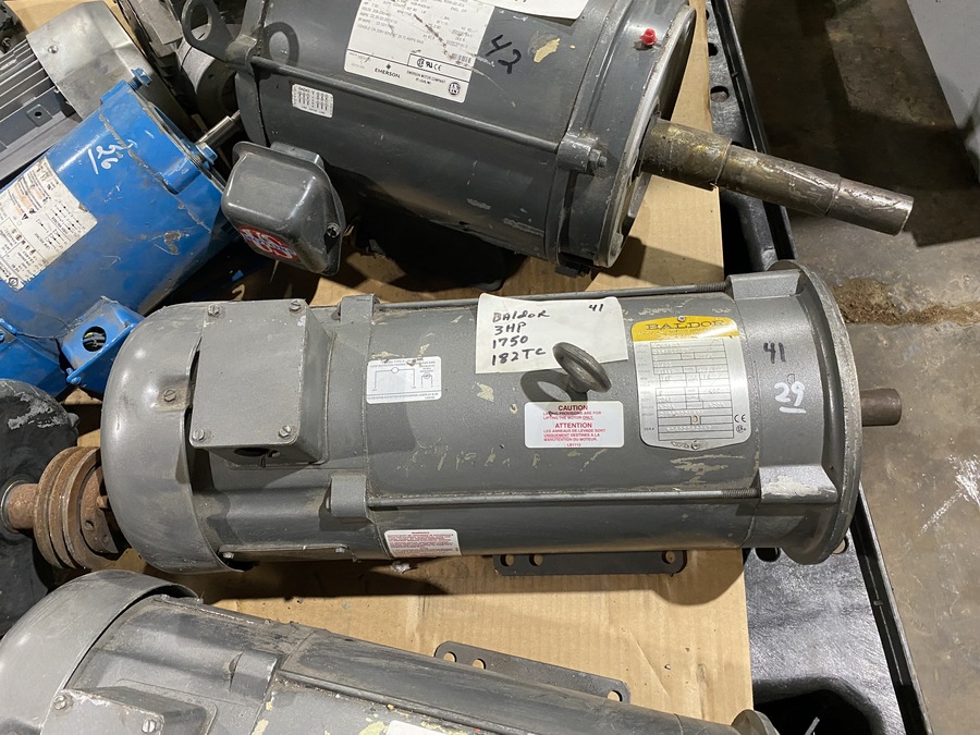 3 HP 1750 RPM Baldor, Frame 182TC 180 Volts for Sale | Surplus Record