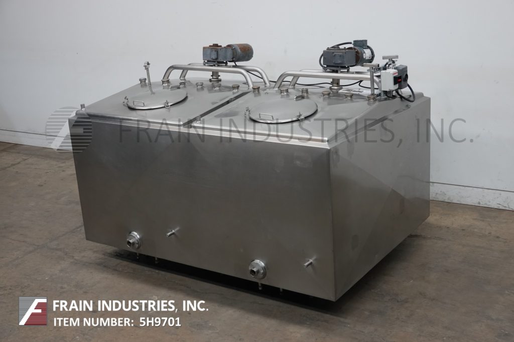 1000 gallon 2-Chamber, 304 Stainless Steel, jacketed and insulated ...