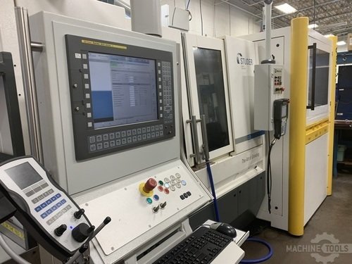 Studer #S22, cylindrical grinder w/auto load & Fanuc robot load system ...