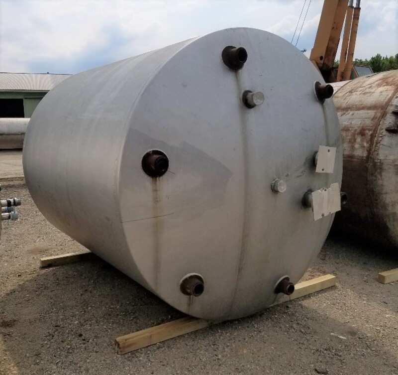 3000 gallon Stainless Steel Storage Tank w/ Mixer, Dish top and bottom ...