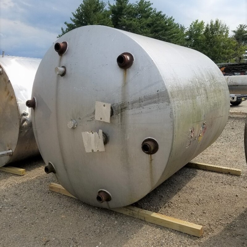 3000 gallon Stainless Steel Storage Tank w/ Mixer, Dish top and bottom ...