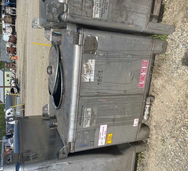 300 gallon Hoover, Stainless Steel IBC Tank/Tote, 42" x 48" x 45" OAH ...