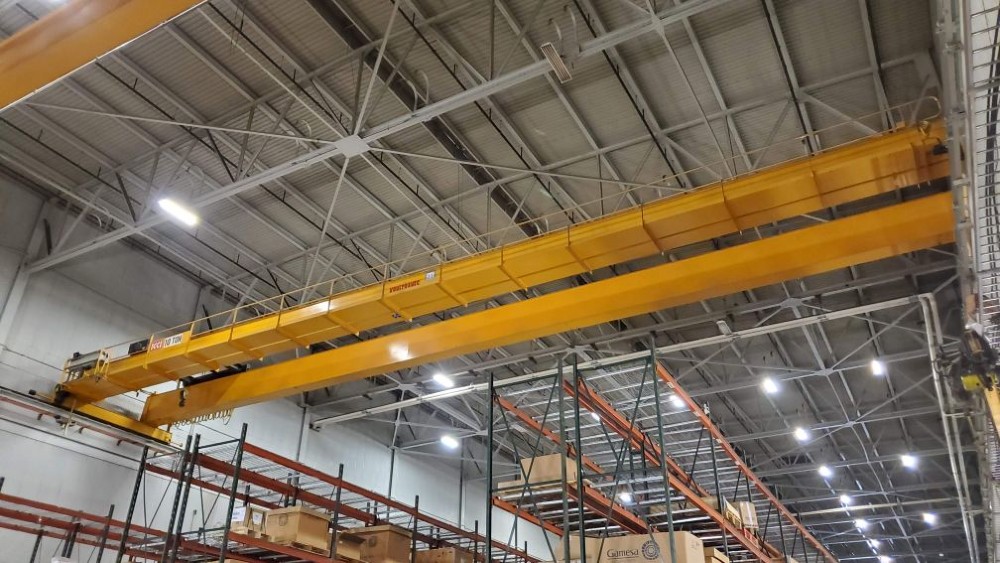 10 Ton, Kone, 90' 0" Span, 75' lift, class D, pendant, VFD bridge ...