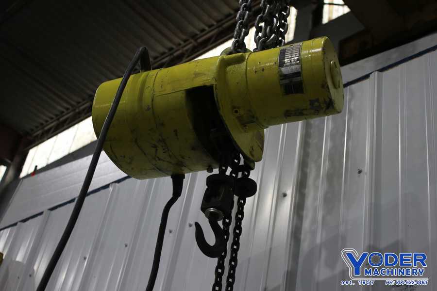 .2 Ton, Budgit #113450-20, chain hoist, 10' lift, 32 FPM, 1/2 HP ...
