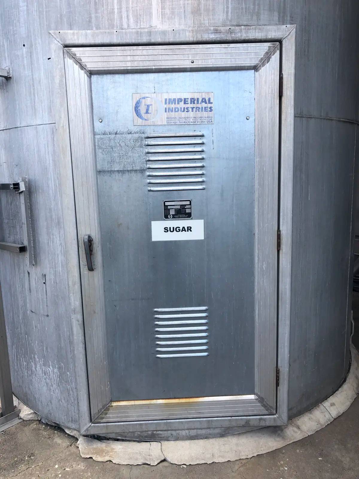 Imperial Industries Inc. #60-54-10-0x37-1, Sugar Silo Stainless Tank ...
