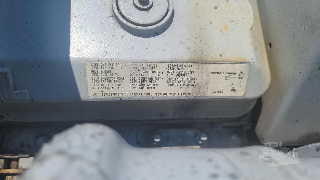 450 KW Detroit #12V71, diesel generator set, 425 hours, skid mounted w ...