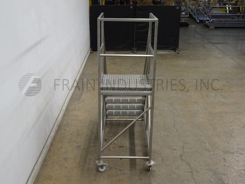 5 Step Stainless Steel roller staircase, 35" wide x 30" long standing ...