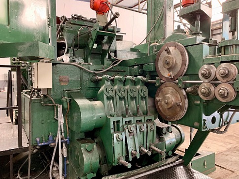 1" x 11" National #1000, long stroke 4-die progressive header, over arm ...