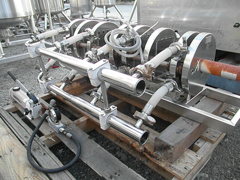 10" Sartorius, Plate & Frame Filter, 1" thick plate, (10) openings, 7 ...