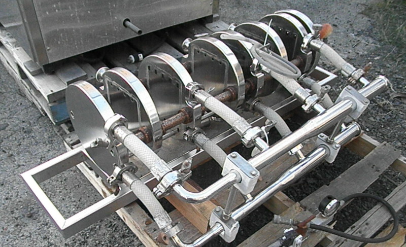 10" Sartorius, Plate & Frame Filter, 1" thick plate, (10) openings, 7 ...