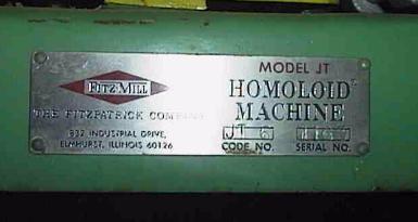 Fitzpatrick #JT, Homoloid Fitz Mill, Chute Feed, Stainless Steel, 2" x ...