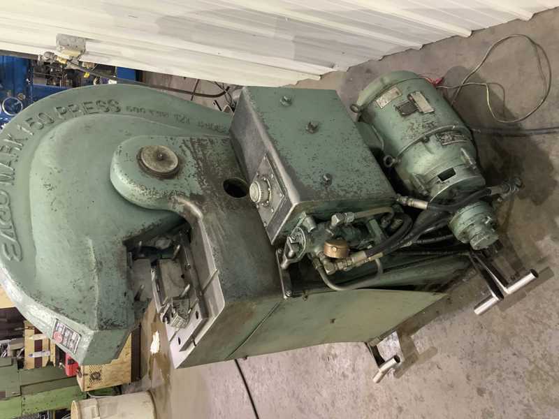 Swaging cable press, 500 ton, 8" open, 5" closed, 3" jaw travel, 7-1/2 ...