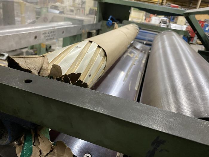 50" Maxson #MSE, single rotary knife sheeter, 53" wide stationary bed ...