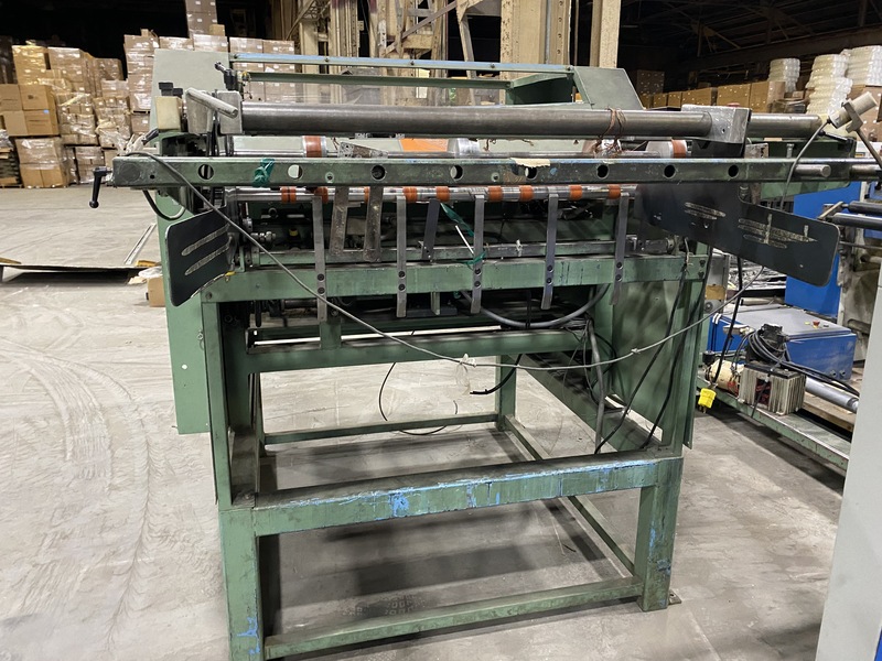 50" Maxson #MSE, single rotary knife sheeter, 53" wide stationary bed ...