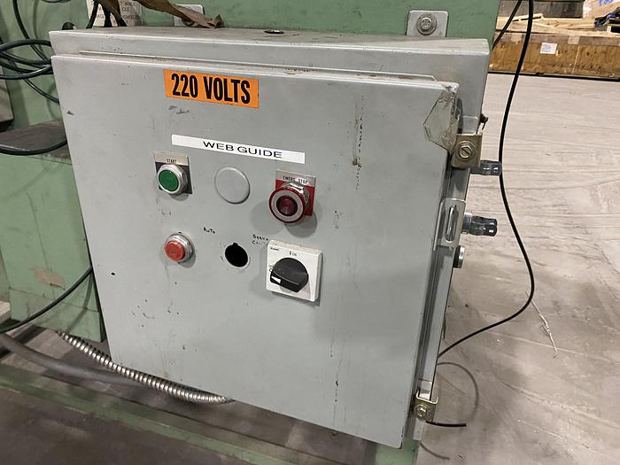 50" Maxson #MSE, single rotary knife sheeter, 53" wide stationary bed ...