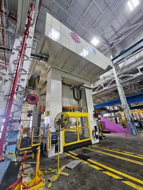 2500 Ton, Schuler #HZPU-T 2250-4600-2450, hydraulic press, 61" stroke ...